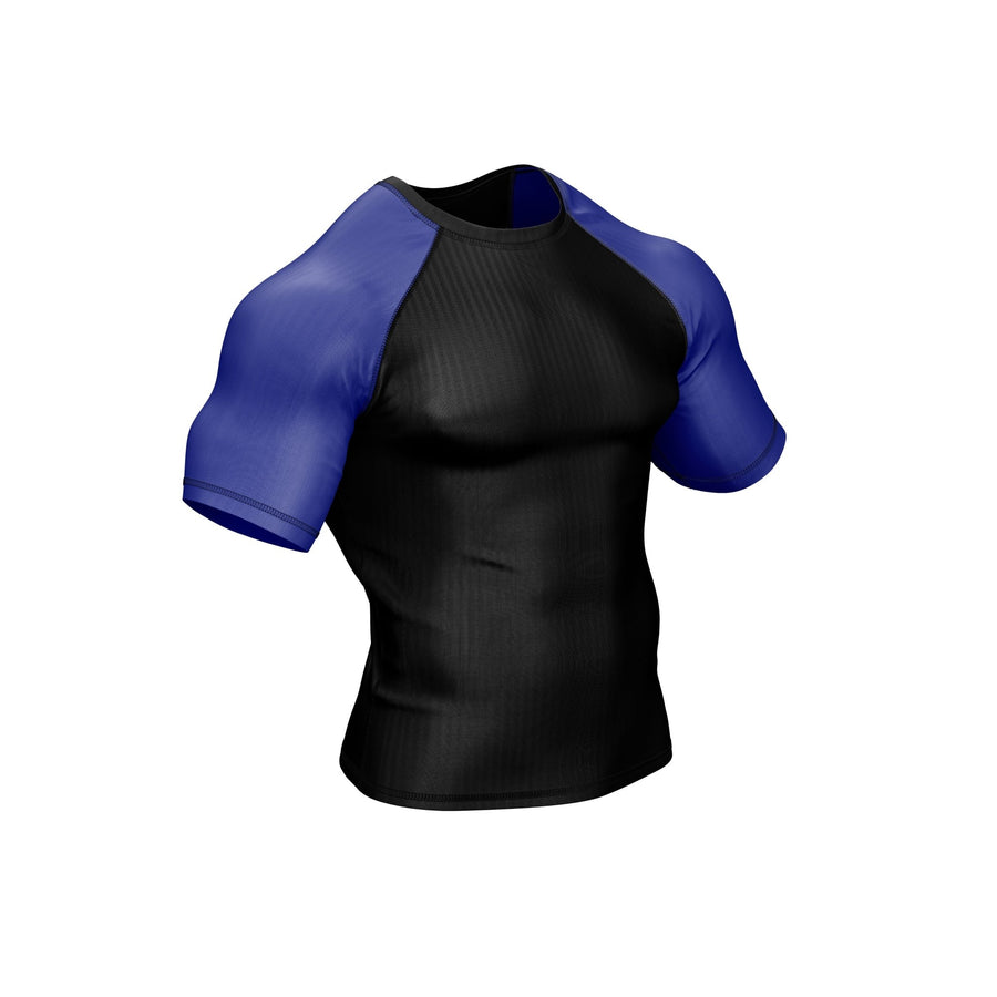 Black with Blue Sleeves Ranked Rashguard – Summo Sports