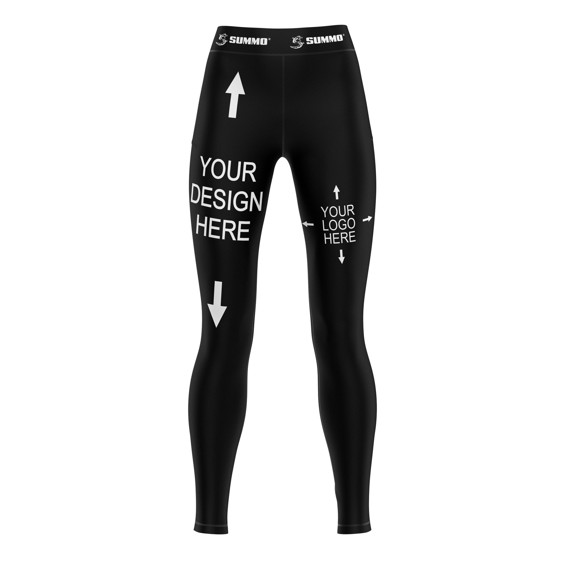 Custom Black Compression Pants – Summo Sports