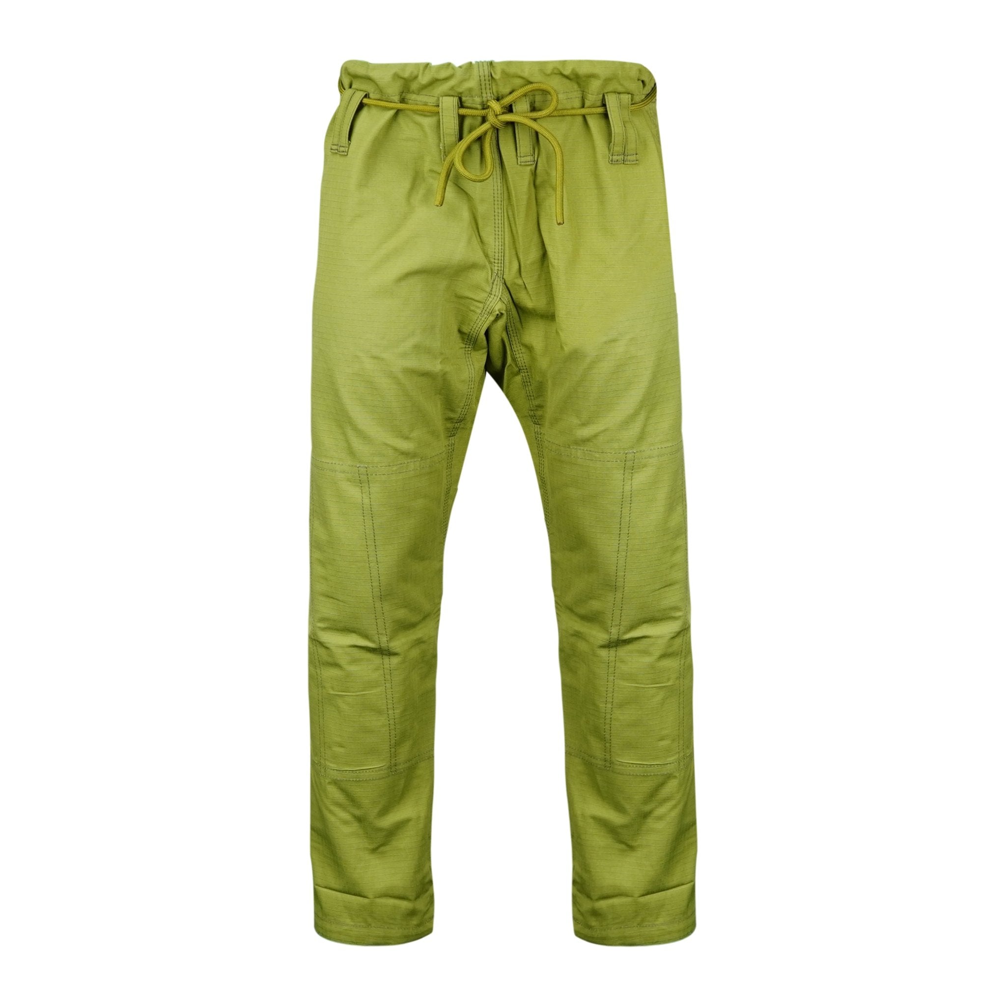 Plain Olive Brazilian Jiu Jitsu Pants Only | Summo Sports
